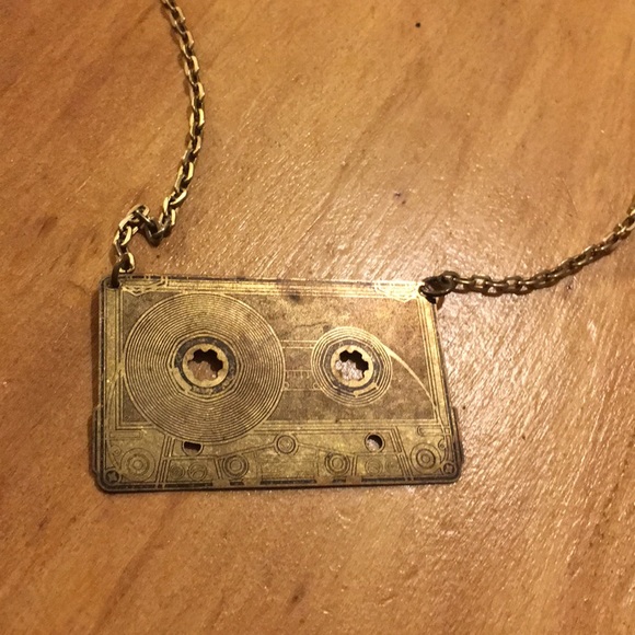 Custom | Jewelry | Vintage Cassette Gold Necklace | Poshmark